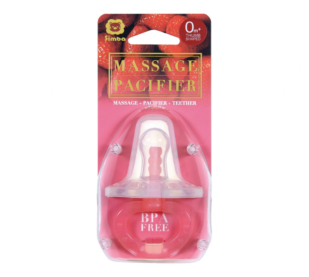 Simba Thumb-Shaped Massage Pacifier (0-6 mths, Red) – Simba USA